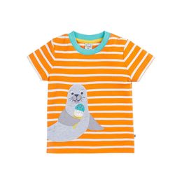 frugi Shirt in Orange/ Wei&szlig; - 49% | Gr&ouml;&szlig;e 92/98 | Kinder-oberteile