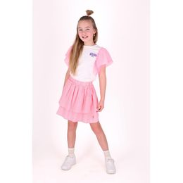 B.Nosy Shirt "Tora" in Wei&szlig;/ Rosa - 50% | Gr&ouml;&szlig;e 116 | Kinder-oberteile