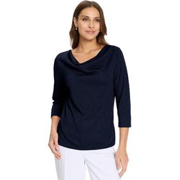WITT WEIDEN Longsleeve in Dunkelblau - 65% | Gr&ouml;&szlig;e 52 | Damen-tops