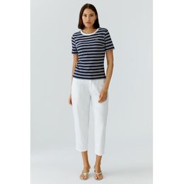 Oui Shirt in Dunkelblau/ Wei&szlig; - 46% | Gr&ouml;&szlig;e 40 | Damen-tops