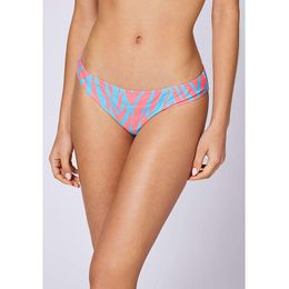 Chiemsee Bikini-Hose "AOP Ebony" in Pink/ Blau - 52% | Gr&ouml;&szlig;e 40 | Damen-bademode