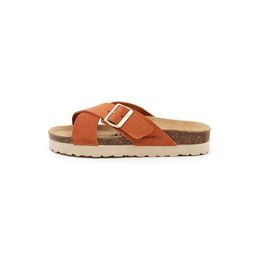 billowy Leder-Pantoletten in Orange - 68% | Gr&ouml;&szlig;e 37 | Damen-pantoletten