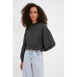 Trendyol Sweatshirt in Dunkelgrau - 54% | Gr&ouml;&szlig;e L | Damen-sweatshirts-jacken