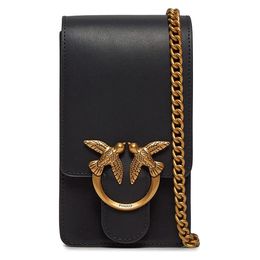 Pinko Leder-Handytasche in Schwarz - (B)10 x (H)18 x (T)6 cm - 45% | Damen-handytaschen