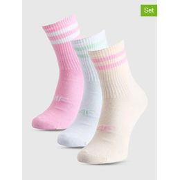 4F 3er-Set: Socken in Creme/ Pink/ Wei&szlig; - 19% | Gr&ouml;&szlig;e 35-37 | Kinder-socken-strumpfhosen