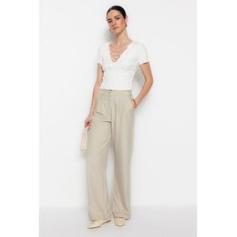 Trendyol Marlenehose in Sand - 56% | Gr&ouml;&szlig;e 40 | Damenhosen