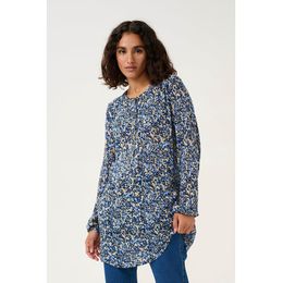 Kaffe Tunika "Amber" in Hellblau/ Beige - 76% | Gr&ouml;&szlig;e 40 | Damen-blusen