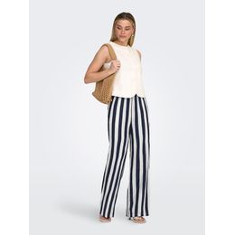 Only Marlenehose in Dunkelblau/ Wei&szlig; - 37% | Gr&ouml;&szlig;e M/L32 | Damenhosen