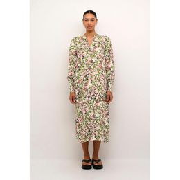 Kaffe Kleid in Wei&szlig;/ Gr&uuml;n/ Rosa - 74% | Gr&ouml;&szlig;e 36 | Damen-kleider