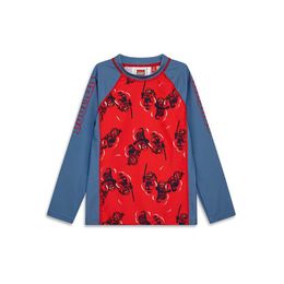 Lego Badeshirt "Waiko" in Rot/ Blau - 48% | Gr&ouml;&szlig;e 152 | Kinder-bademode