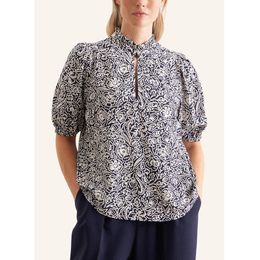 Seidensticker Bluse in Dunkelblau/ Wei&szlig; - 64% | Gr&ouml;&szlig;e 40 | Damen-blusen