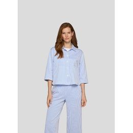Rabe Bluse in Hellblau/ Wei&szlig; - 64% | Gr&ouml;&szlig;e 42 | Damen-blusen