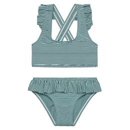Color Kids Bikini in Gr&uuml;n/ Wei&szlig; - 33% | Gr&ouml;&szlig;e 134 | Kinder-bademode