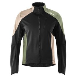Gonso Softshelljacke in Schwarz/ Beige/ Gr&uuml;n - 71% | Gr&ouml;&szlig;e M | Herren-outdoorjacken