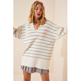 Happiness Istanbul Pullover in Wei&szlig; - 58% | Damen-pullover-cardigans