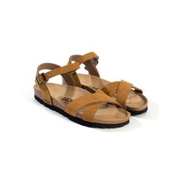 BACKSUN Sandalen in Camel - 62% | Gr&ouml;&szlig;e 39 | Damen-sandalen
