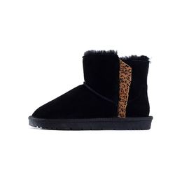 NICEBAY Leder-Winterboots "Bettina" in Schwarz - 72% | Gr&ouml;&szlig;e 39 | Damen-stiefel