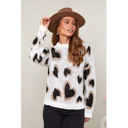 L'armoire de Suzette Pullover in Creme/ Schwarz - 74% | Gr&ouml;&szlig;e 36/38 | Damen-pullover-cardigans