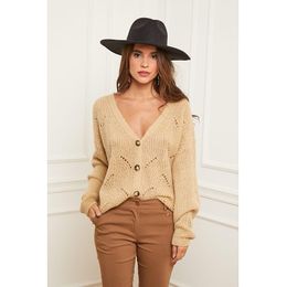 L'armoire de Suzette Cardigan in Beige - 77% | Gr&ouml;&szlig;e 34/36 | Damen-pullover-cardigans