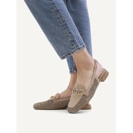 Caprice Leder-Slingballerinas in Beige - 28% | Gr&ouml;&szlig;e 39 | Damen-ballerinas