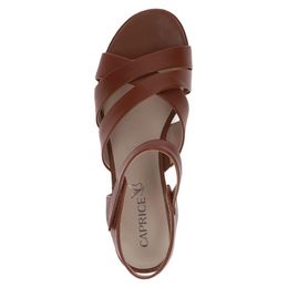 Caprice Leder-Sandaletten in Hellbraun - 37% | Gr&ouml;&szlig;e 38,5 | Damen-sandalen