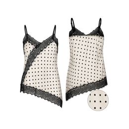 Sublevel Blusentop in Creme/ Schwarz - 54% | Gr&ouml;&szlig;e M | Damen-blusen