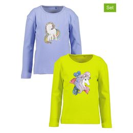 Blue Seven 2er-Set: Longsleeves in Gr&uuml;n/ Hellblau - 66% | Gr&ouml;&szlig;e 98 | Kinder-longsleeves