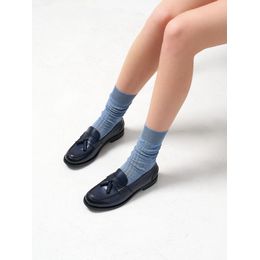 British Passport Leder-Mokassins "Tassel" in Dunkelblau - 58% | Gr&ouml;&szlig;e 40 | Damen-schuhe-halbschuhe