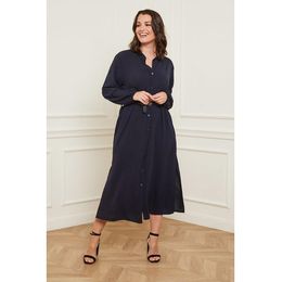 Curvy Lady Kleid in Dunkelblau - 76% | Gr&ouml;&szlig;e 40/42 | Damen-kleider