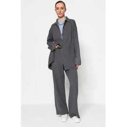 Trendyol 2tlg. Outfit in Anthrazit - 52% | Gr&ouml;&szlig;e S | Damen-pullover-cardigans