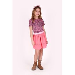 B.Nosy Kleid "Dory" in Rosa/ Rot - 55% | Gr&ouml;&szlig;e 122/128 | Kinderkleider