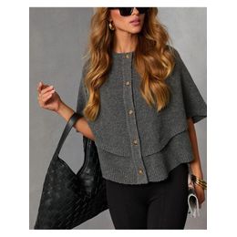 Milan Kiss Cape in Anthrazit - 72% | Gr&ouml;&szlig;e M | Damenjacken