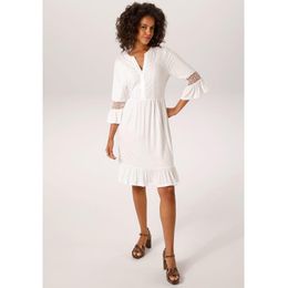 Aniston Kleid in Wei&szlig; - 40% | Gr&ouml;&szlig;e 38 | Damen-kleider