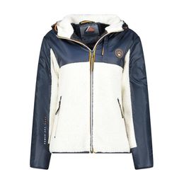 Geographical Norway Fleecejacke "Ulyssim" in Dunkelblau/ Wei&szlig; - 79% | Gr&ouml;&szlig;e XL | Damenjacken