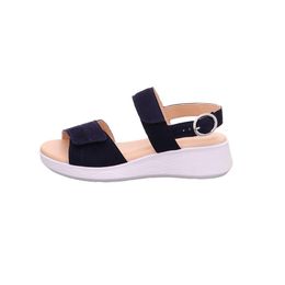 Legero Leder-Keilsandaletten "Swing" in Dunkelblau - 43% | Gr&ouml;&szlig;e 41 | Damen-sandalen