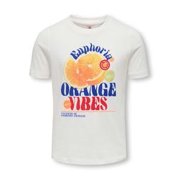 KIDS Only Shirt "Bolette" in Wei&szlig; - 35% | Gr&ouml;&szlig;e 122/128 | Kinder-oberteile