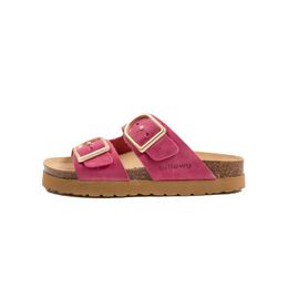 billowy Leder-Pantoletten in Fuchsia - 48% | Gr&ouml;&szlig;e 37 | Damen-pantoletten