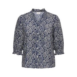 Only Bluse in Dunkelblau/ Wei&szlig; - 42% | Gr&ouml;&szlig;e 46 | Damen-blusen