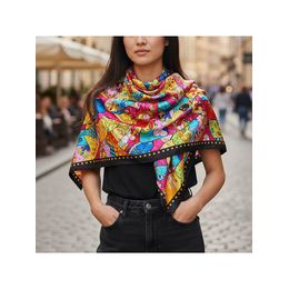 MENTHE &Agrave; L'O Seiden-Schal in Bunt - (L)90 x (B)90 cm - 64% | Damen-schals-tuecher