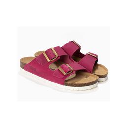 Sunbay Leder-Pantoletten "Trefle" in Pink - 65% | Gr&ouml;&szlig;e 36 | Damen-pantoletten