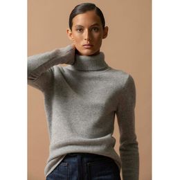 Perfect Cashmere Kaschmir-Rollkragenpullover "Willow" in Grau - 74% | Gr&ouml;&szlig;e XL | Damen-pullover-cardigans