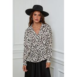 L'armoire de Suzette Bluse in Creme/ Schwarz - 84% | Gr&ouml;&szlig;e 36/38 | Damen-blusen