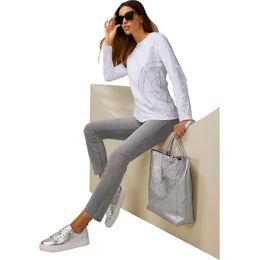 Heine Longsleeve in Wei&szlig; - 70% | Gr&ouml;&szlig;e 42 | Damen-tops