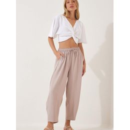 Happiness Istanbul Hose in Beige - 77% | Gr&ouml;&szlig;e 36 | Damenhosen