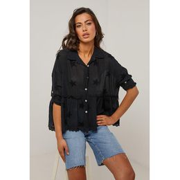 Le Monde du Lin Bluse in Schwarz - 75% | Gr&ouml;&szlig;e 40/42 | Damen-blusen