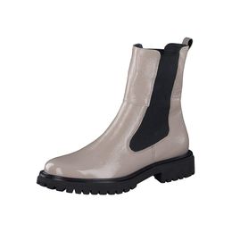 Paul Green Leder-Chelsea-Boots in Grau/ Schwarz - 64% | Gr&ouml;&szlig;e 38 | Stiefeletten