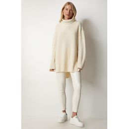 Happiness Istanbul Rolkragenpullover in Creme - 60% | Damen-pullover-cardigans