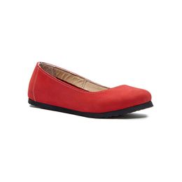Comfortfusse Leder-Ballerinas in Rot - 54% | Gr&ouml;&szlig;e 39 | Damen-ballerinas
