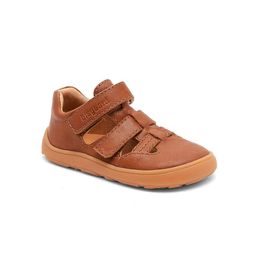 bisgaard Leder-Barfu&szlig;schuhe "Fabio" in Hellbraun - 45% | Kindersandalen