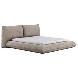 Belluti Polsterbett Fluffy, Hellbraun, Metall, 180x200 cm, Schlafzimmer, Betten, Polsterbetten